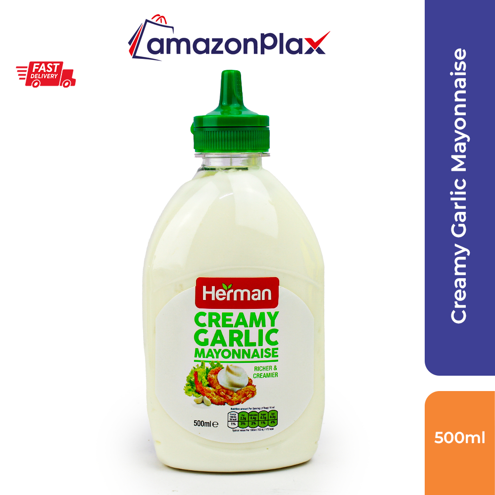 Herman Creamy Garlic Mayonnaise / Chili Mayonnaise (500ml) | Shopee ...