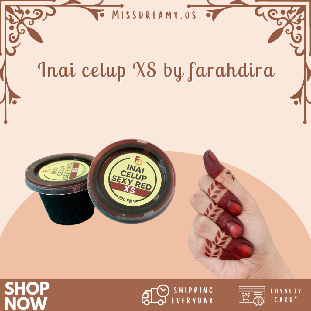 Inai Celup Merah instant Inai Celup viral inai celup sticker inai viral ...