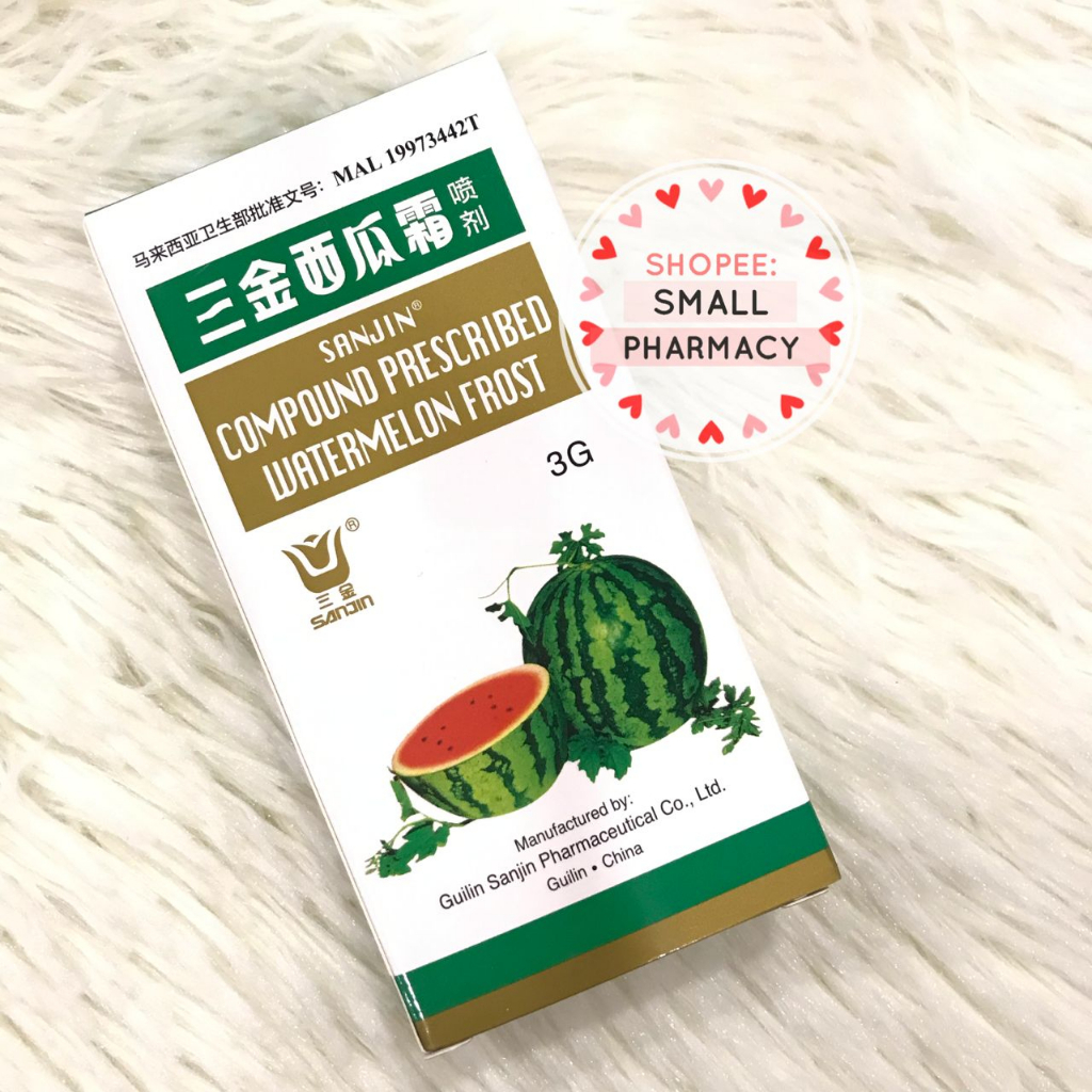 Sanjin Compound Prescribed Watermelon Frost Spray 200094 (3g) | Shopee ...