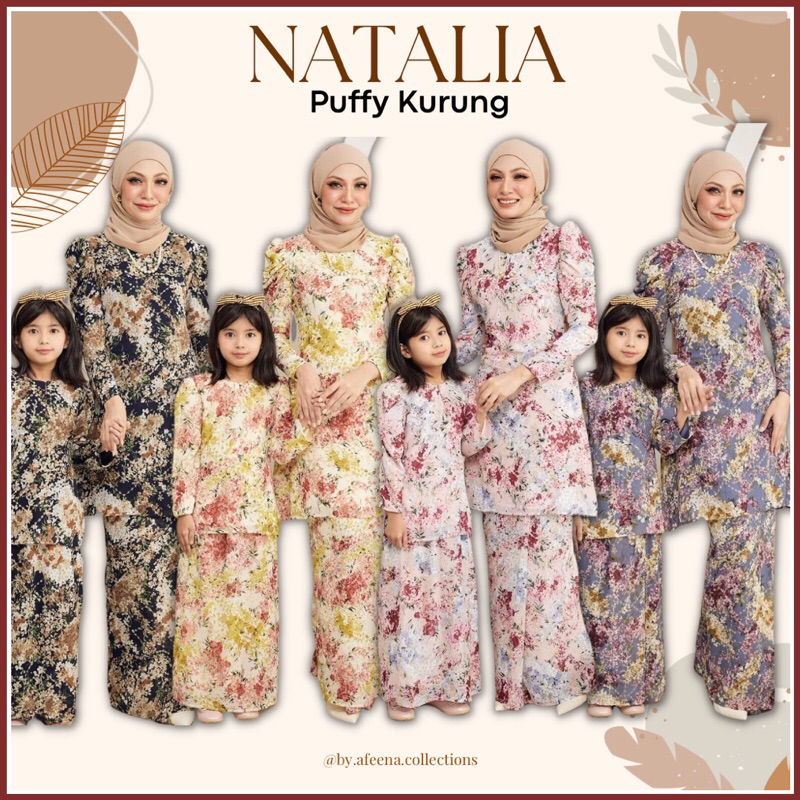 BAJU RAYA 2023 SEDONDON NATALIA PUFFY KURUNG PUFF BAJU KURUNG KANAK ...