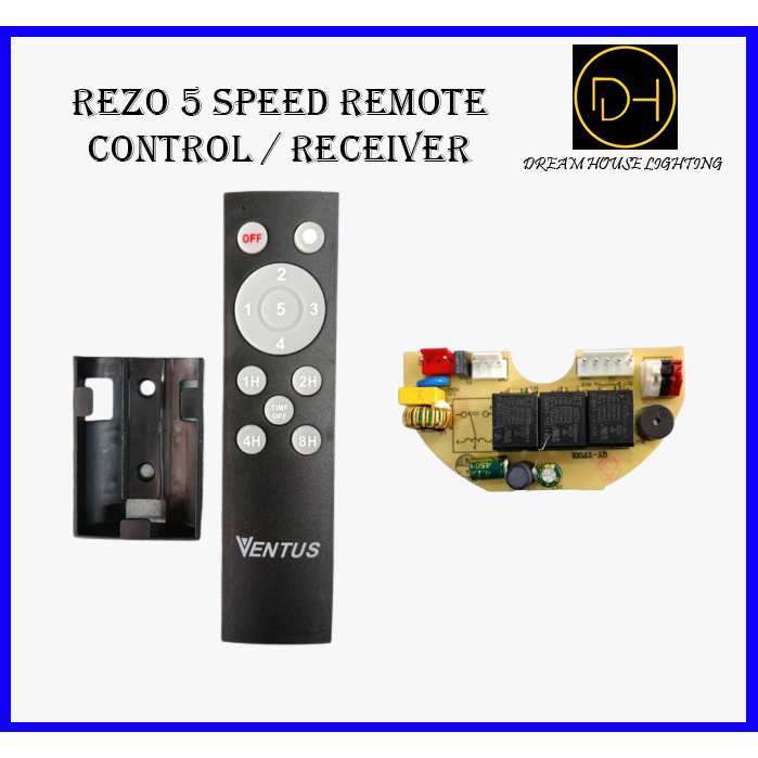 REZO 5 SPEED REMOTE CONTROL FOR AC FAN INFRARED REMOTE CONTROL | Shopee ...