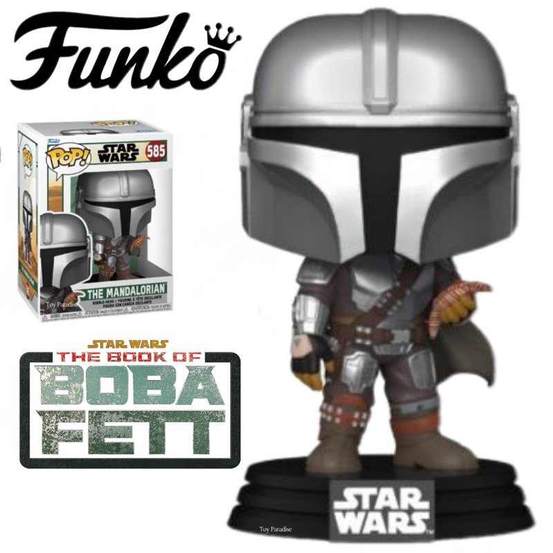 Original Funko Pop Bobble-Head Figure The Mandalorian No.585 Star Wars ...