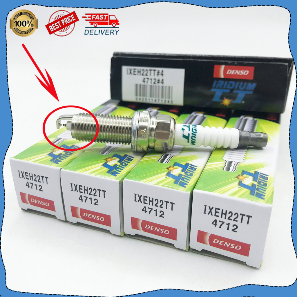 【100% ORIGINAL】DENSO Iridium IXEH22TT Spark Plug For Proton /Toyota ...
