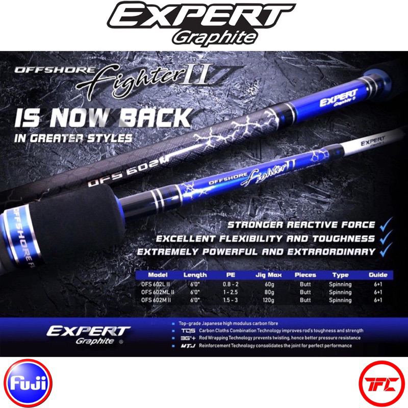 Expert Graphite Offshore Fighter 2 II Light Jigging Rod | Shopee Malaysia