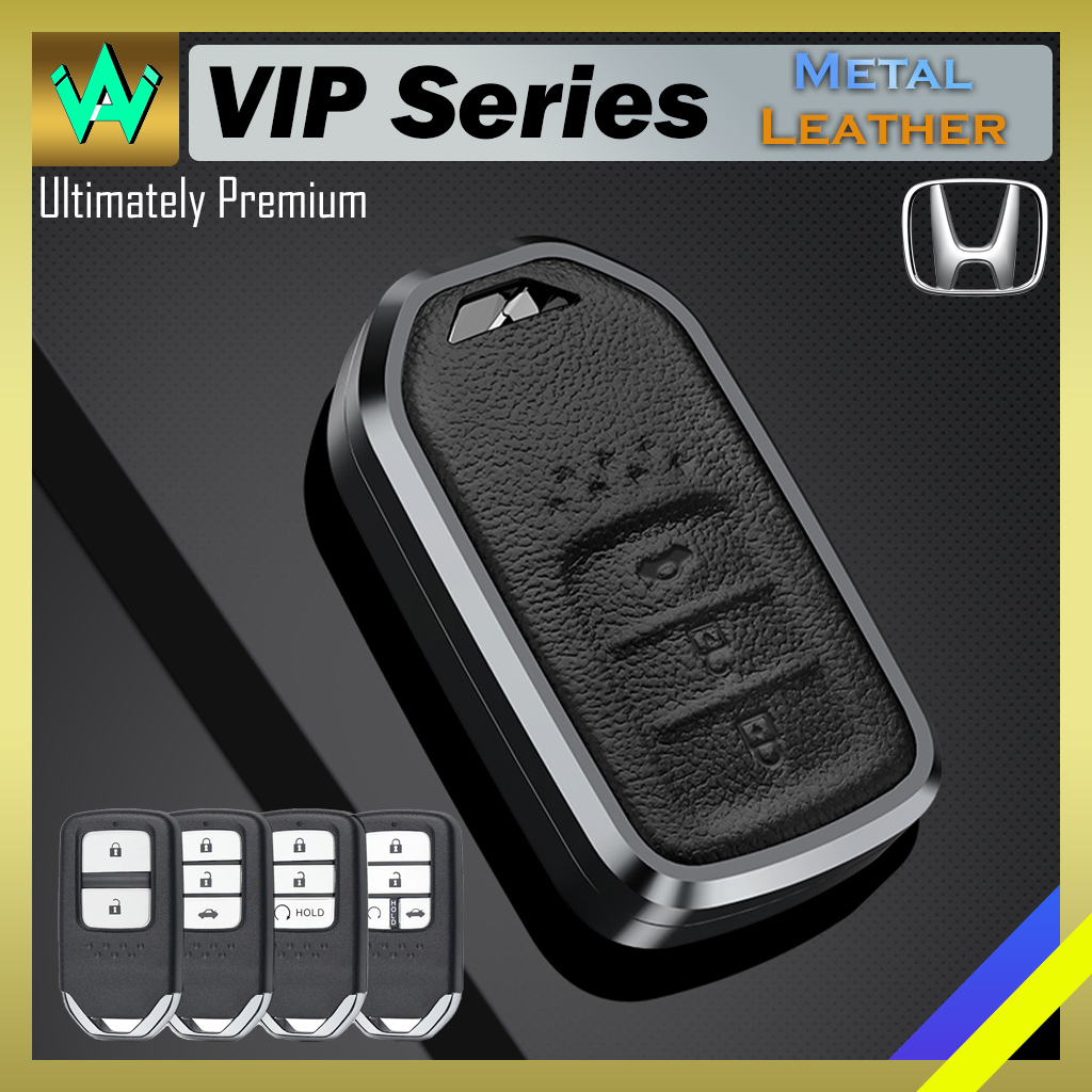 Honda Key Cover Aluminium Alloy Genuine Leather Cow Hide City Hatchback ...