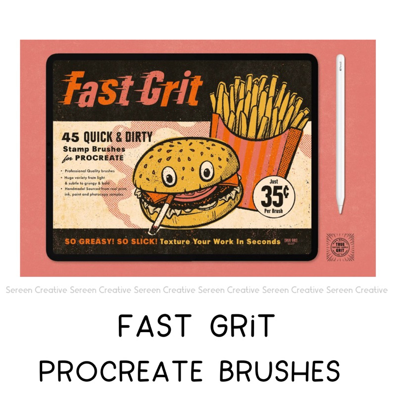 P280 Fast Grit for Procreate (Grungy texture, chunky, grain, grit, dirt ...