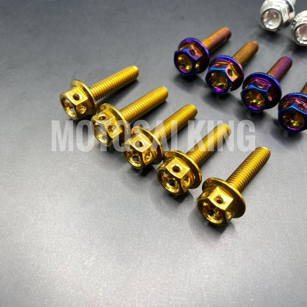 🇹🇭🔥 1pcs SKRU M5 SAIZ 8 CHROME GOLD TITANIUM 🇹🇭🔥 SKRU UNIVERSAL WARNA ...