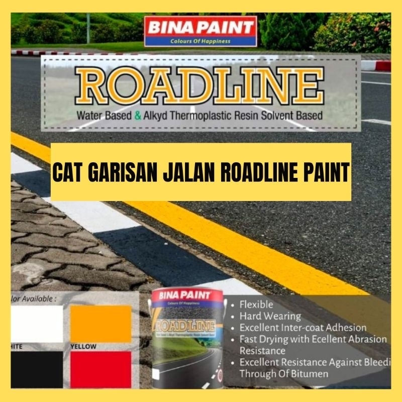BINA PAINT ROADLINE Cat Jalan Cat konkrit Cat Border Jalan Tar | Shopee ...