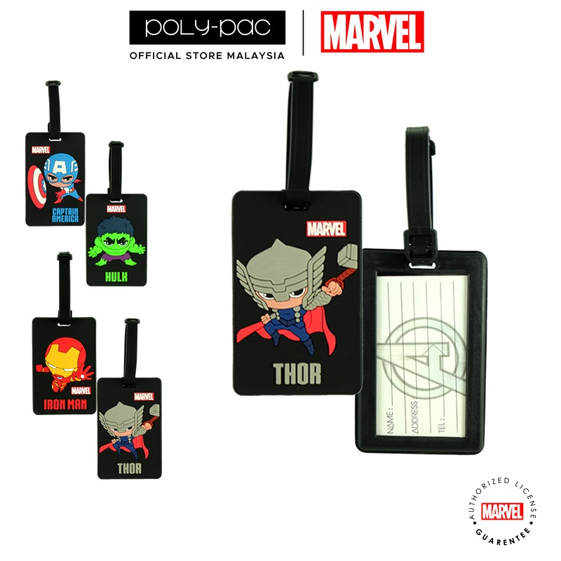 Marvel Avengers By Poly Pac Kawaii Superheroes Luggage Tag - AA9719 ...