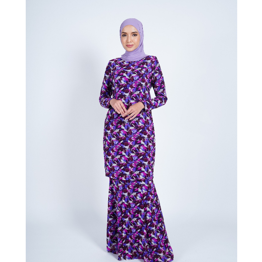 Nadzri Morshidi Tiara Kurung Modern Chiffon Princess Cut Baju Raya 2023 ...