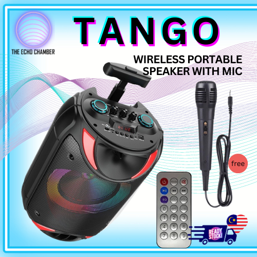 TECH Tango Bluetooth Radio Speaker Portable Trolley Super Bass Home Party Karaoke Wireless ...