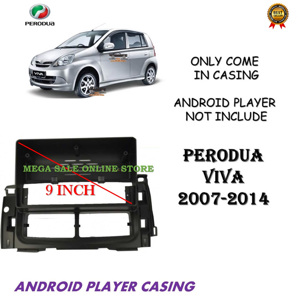 PERODUA VIVA 2007 - 2014 9 INCH ANDROID PLAYER CASING | Shopee Malaysia