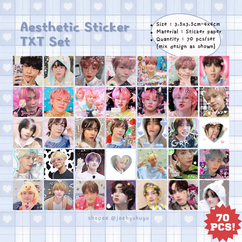 (P4) TXT Enhypen Stray kids Ateez P1Harmony Happy Mail Sticker ...
