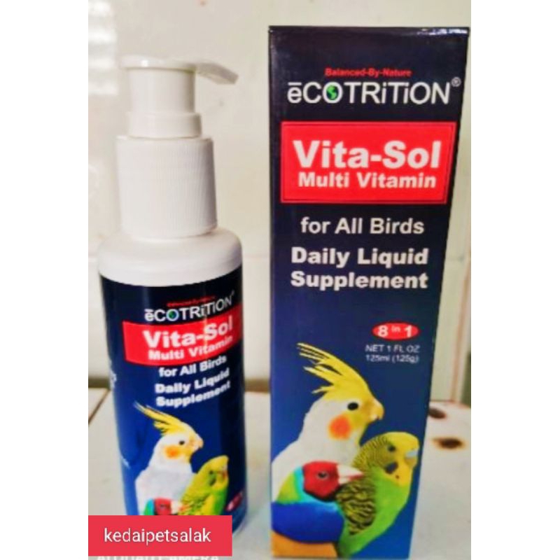 VITA SOL DAILY MULTIVITAMIN SUPPLEMENT 125 ML FOR BIRD | Shopee Malaysia