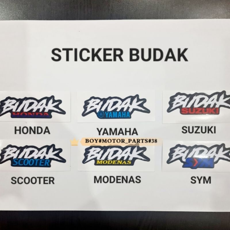 STICKER BUDAK YAMAHA HONDA SUZUKI SCOOTER MODENAS SYM STICKER KECIL ...