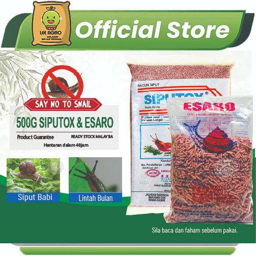 Siputox Racun SIPUT (Esaro) 500g metaldehyde (SNAIL Killer/Ubat Siput ...