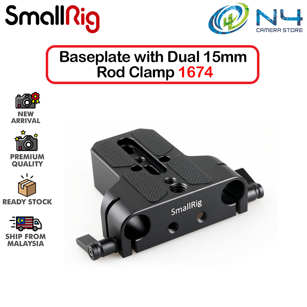 SmallRig Baseplate with Dual 15mm Rod Clamp 1674 | Shopee Malaysia