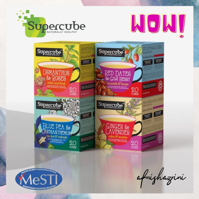 SUPERCUBE Molasses Herb Drinks (Ginger & Lavender, Red dates & Goji ...