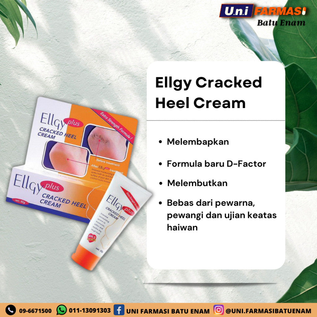 ELLGY PLUS D FACTOR CRACKED HEEL CREAM 50G | Shopee Malaysia