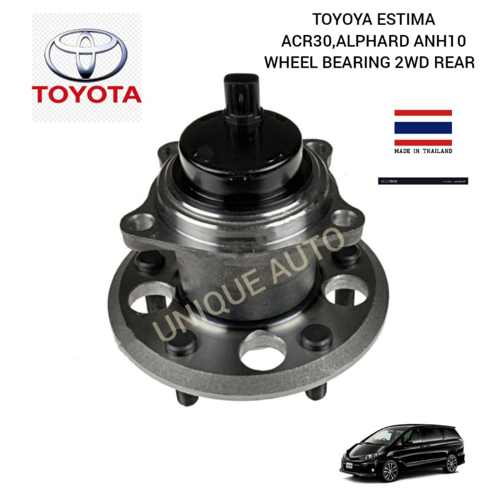 T/Y ALPHARD ANH 10 MNH 10 ESTIMA ACR30 (2WD) WHEEL BEARING RR | Shopee ...