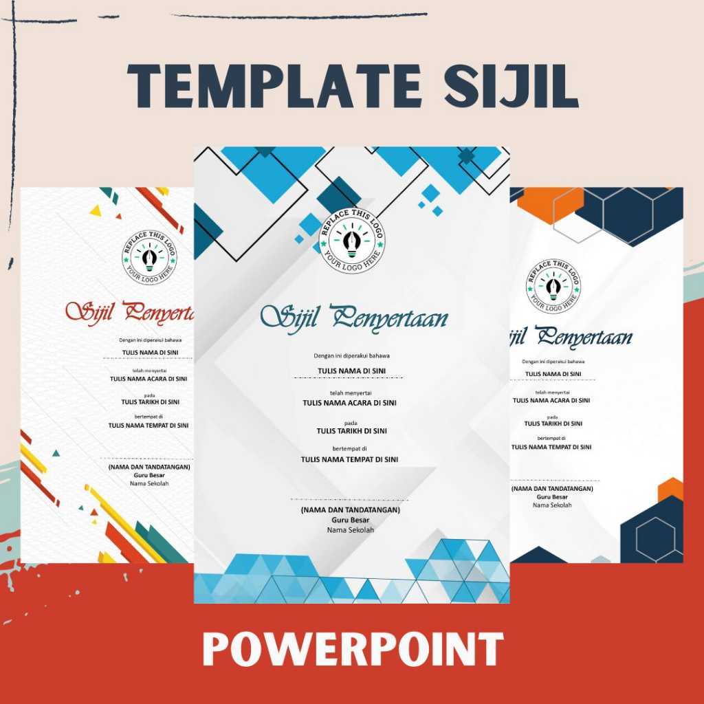 [Powerpoint] Template Sijil Certificate Template Editable Powerpoint ...