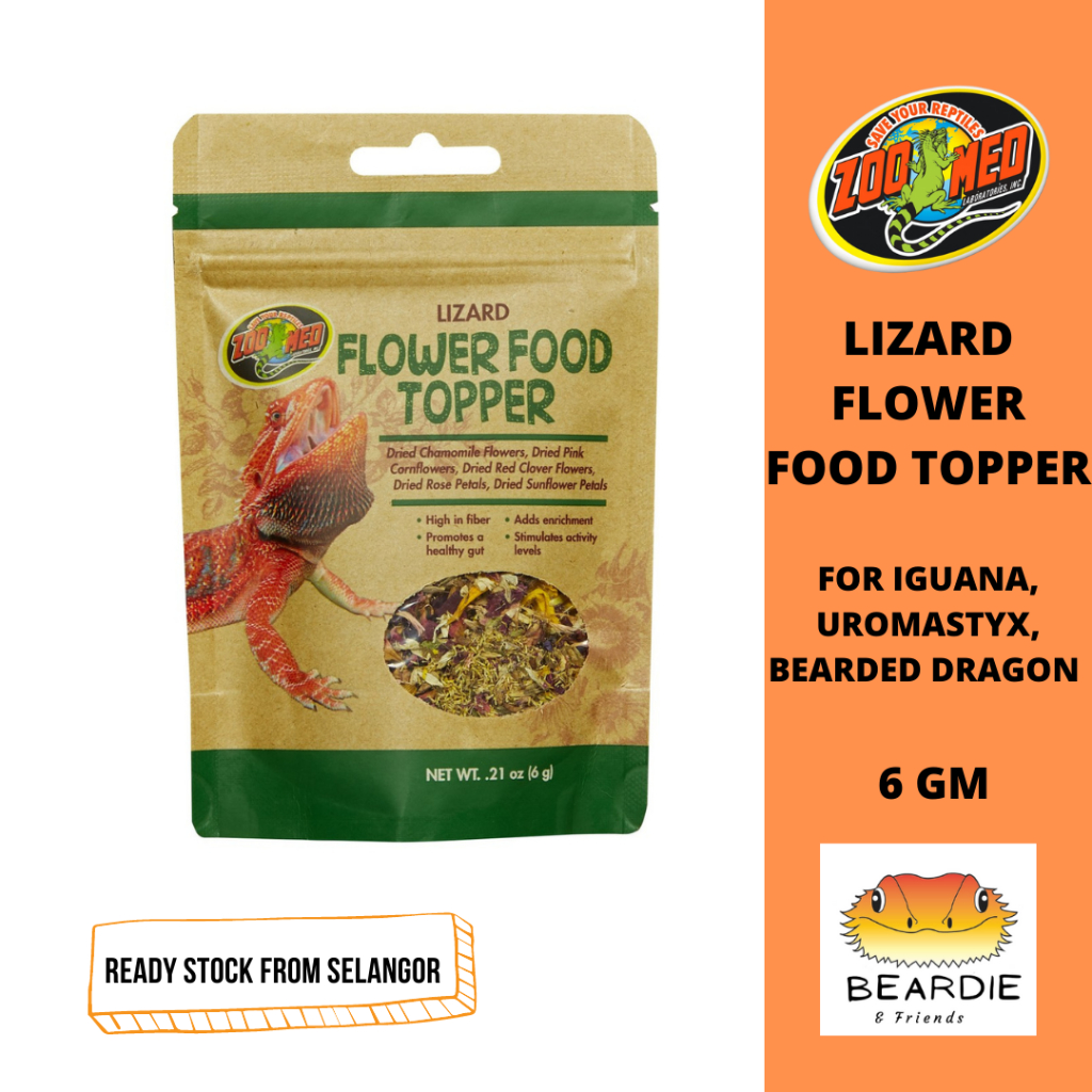ZOOMED LIZARD FLOWER FOOD TOPPER 6GM SNACK SUPPLEMENT FOR IGUANA ...