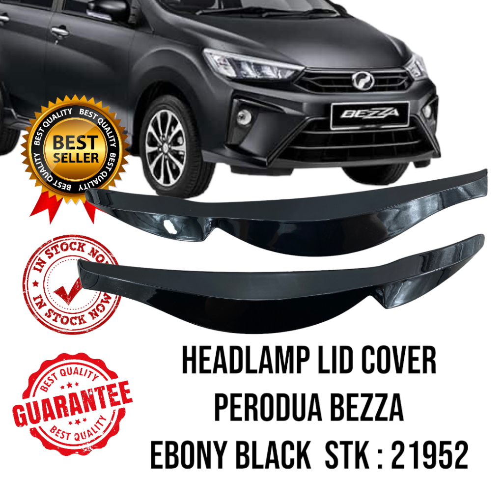 HEAD LAMP COVER PERODUA BEZZA EBONY BLACK (2PCS) | Shopee Malaysia