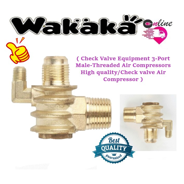 Check Valve Equipment 3-Port Male-Threaded Air Compressors | Shopee ...