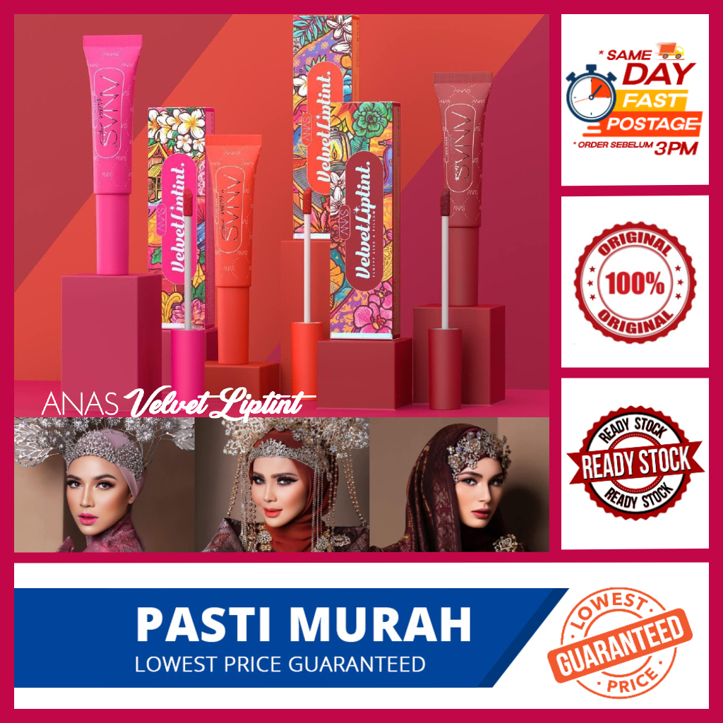 Anas Velvet Liptint / Anas Cosmetics Lip Tint Sri Seri Dewi Ratu Ayu ...