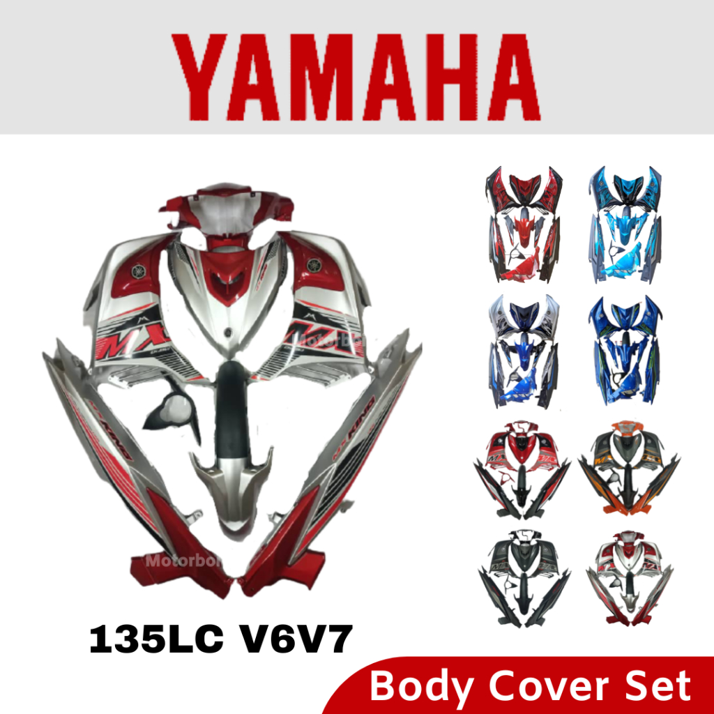YAMAHA LC135 V7 19th 20th MX King Body Cover Set Strike Stripe Tanam ...