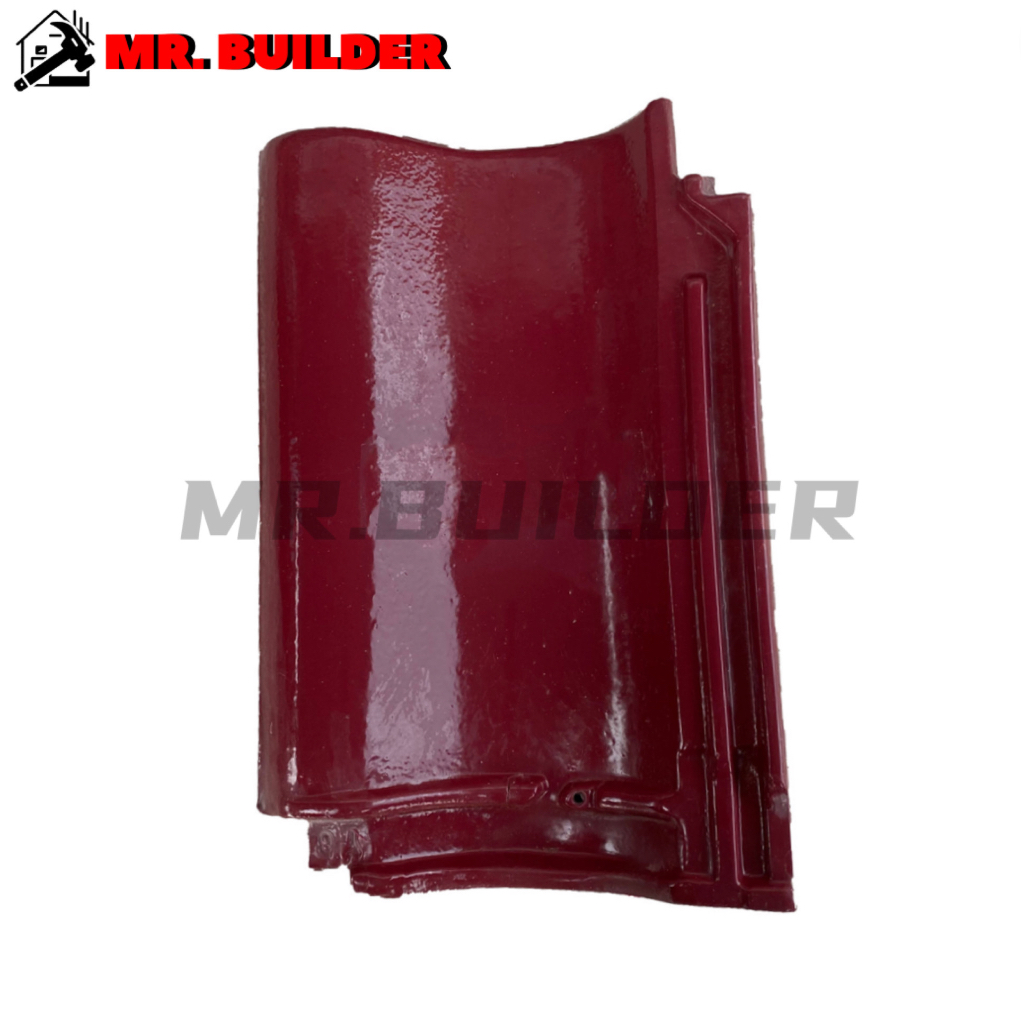 MONIER GCI S-Pantile Roof Tile Natural Colour Glazed Maroon Clay Roof ...