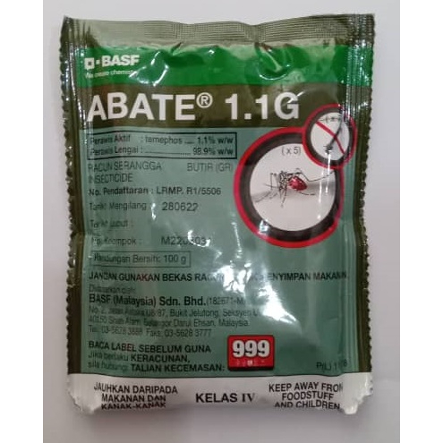 BASF Abate 1.1G Aedes Mosquito 100% Original Chemical Larvae Killer 100 Gram | Shopee Malaysia