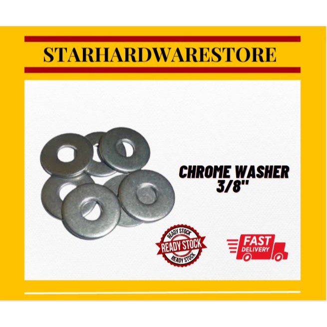 3/8" CHROME WASHER 1 KG (READY STOCK) | Shopee Malaysia