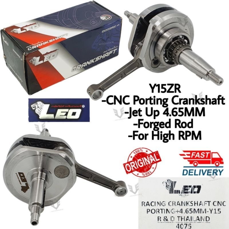 Y15ZR V1 V2 Leo Racing Crankshaft Jack Up 4.65mm CNC Porting Jet 4.65 ...
