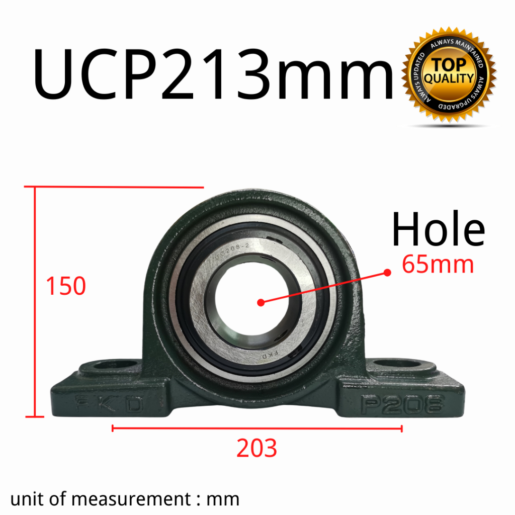 UCP209 UCP210 UCP211 UCP212 UCP213 Pillow Block Bearing Hole mm/inch | Shopee Malaysia