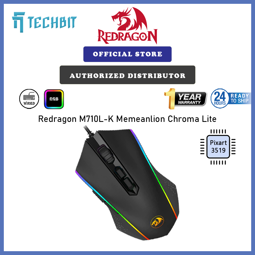 Redragon M710L-K Memeanlion Chroma Lite 4200 DPI RGB Gaming Mouse FPS 7 ...
