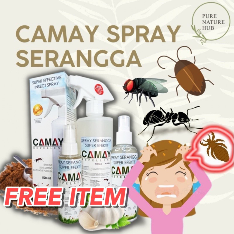 Camay Repellent Spray Organic Plant Kutu Flies Lalat Ants Semut Bed Bug ...