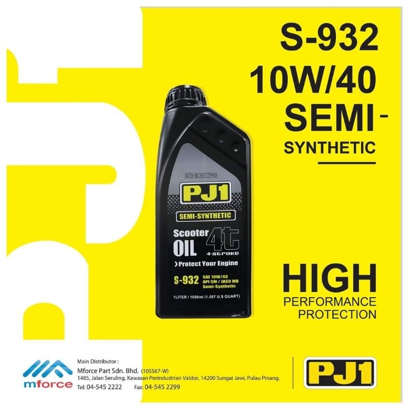 [ New Packaging ] PJ1 Scooter Oil S-932 Semi Synthetic 10W-40 (ORIGINAL) | Shopee Malaysia