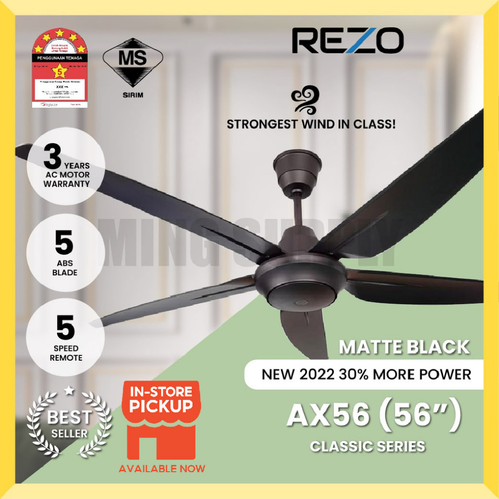 MS_ SIRIM REZO Ceiling Fan AX56 Classic Series 56" AC Remote Control 5 ...