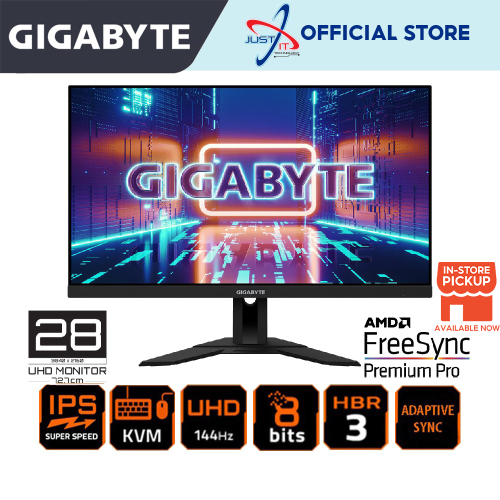 GIGABYTE M28U Gaming Monitor (28" UHD 4K SS IPS 144HZ) | Shopee Malaysia