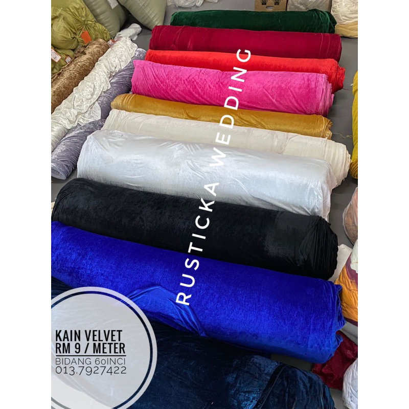 Kain Velvet Baldu Meter Wedding Backdrop Curtain Velvet Wedding ...