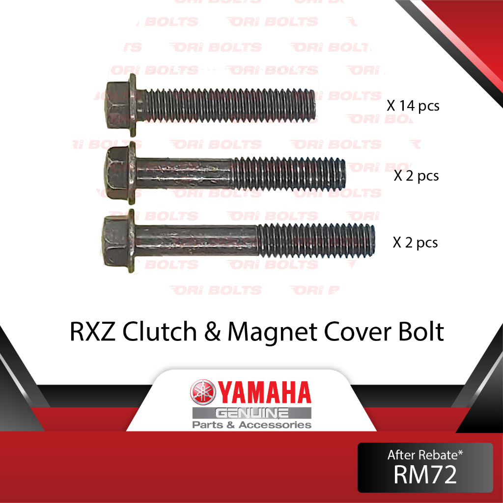 Yamaha Original RXZ Clutch & Magnet Screw Cover Bolt Set Kulit Engine ...