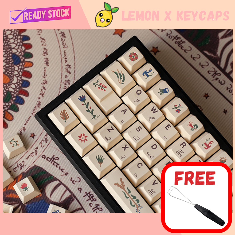 [READY STOCK] Retro Draft PBT Keycap l OEM Profile l 133 Keys l 61 64 ...