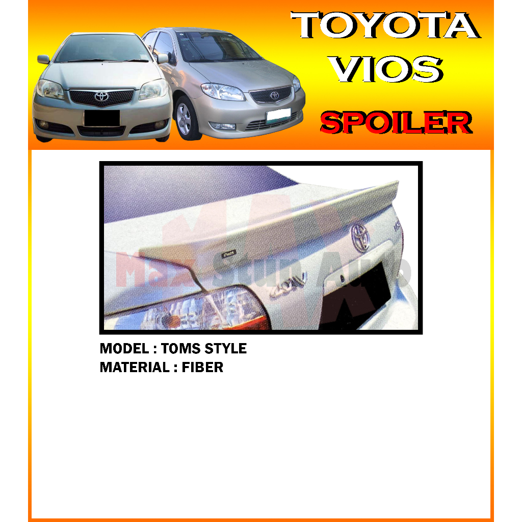 TOYOTA VIOS 2003-2007 SPOILER FOR VIOS NCP42 REAR TRUNK SPOILER ...