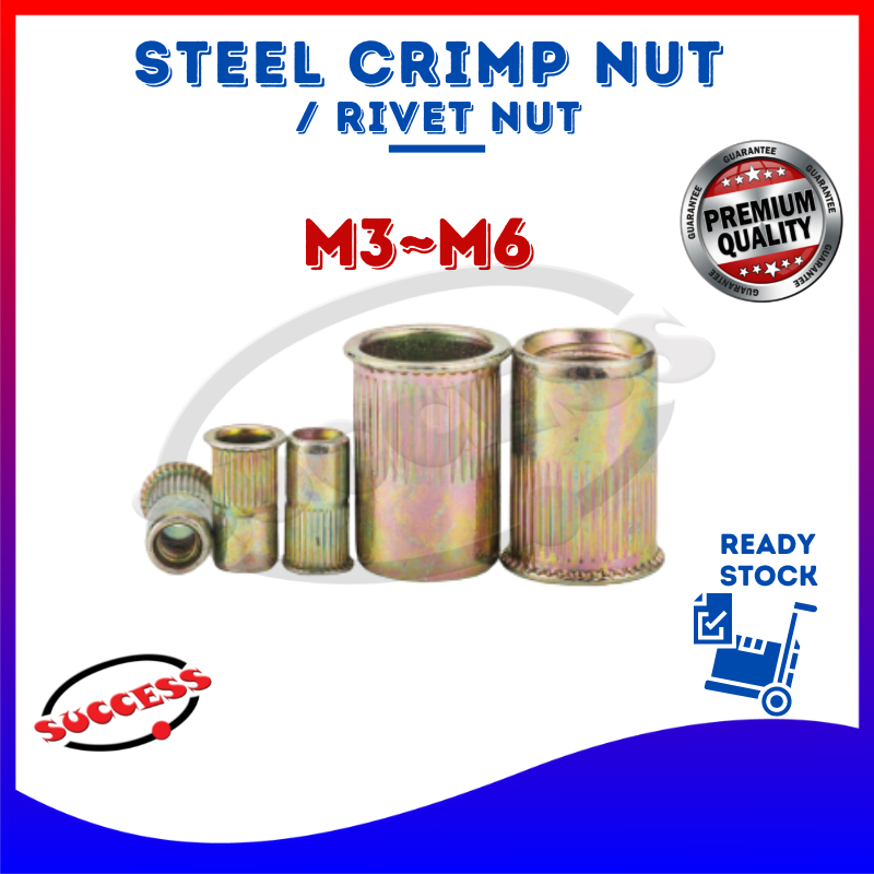 SUCCESS Zinc Plated Crimp Nut Rivet Nut Insert Nut Fastener 镀锌拉柳螺母 ...