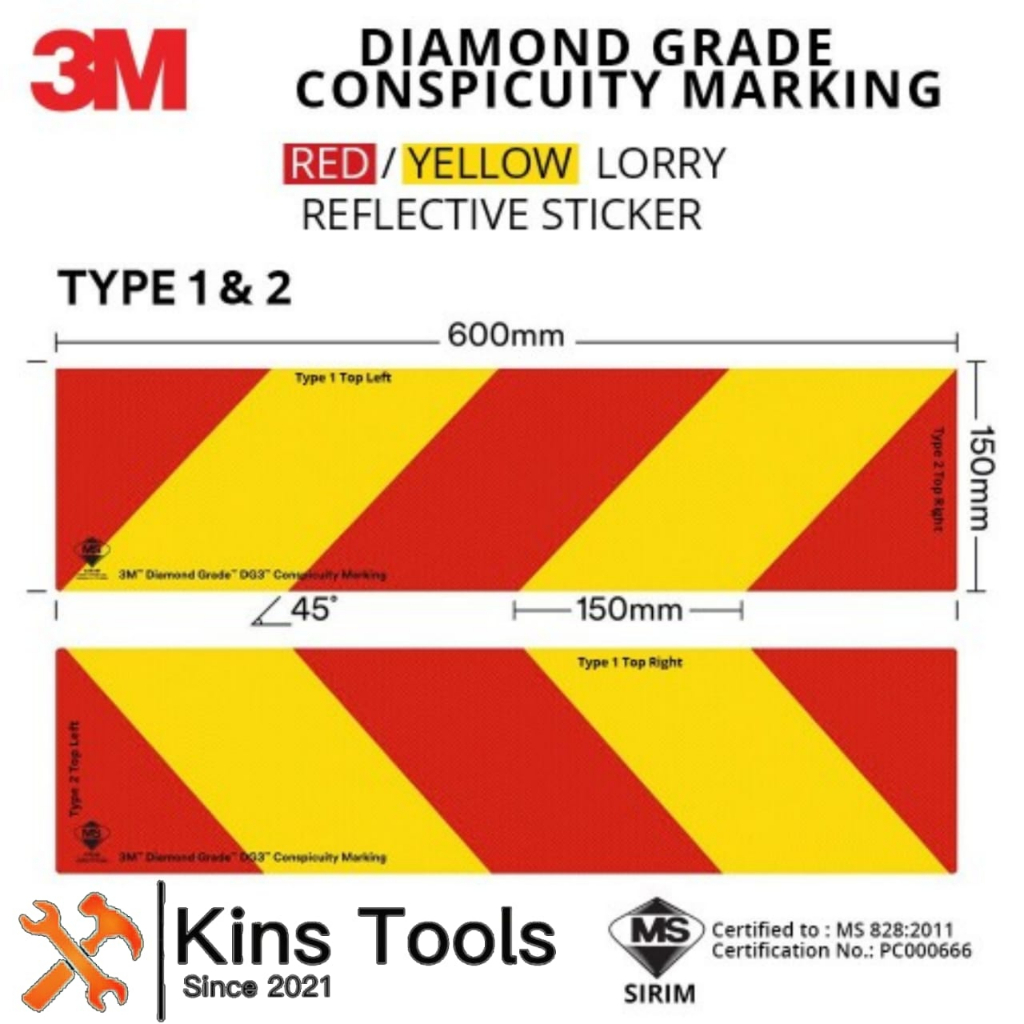 (100% ORGINALPRODUCT) 3M SIRIM REFLECTIVE STICKER / PUSPAKPM LORI ...