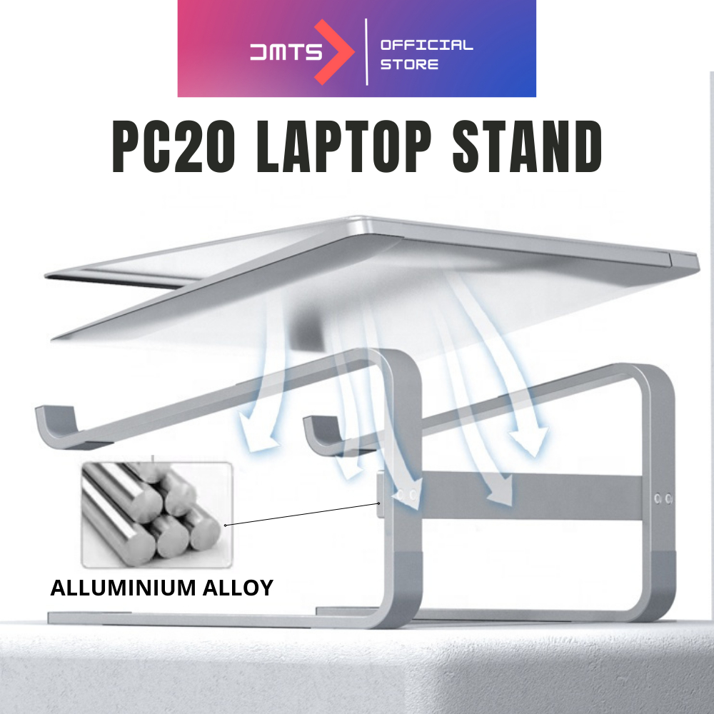 CMTS Aluminum Laptop Stand Alloy Stand Foldable Adjustable Height and ...