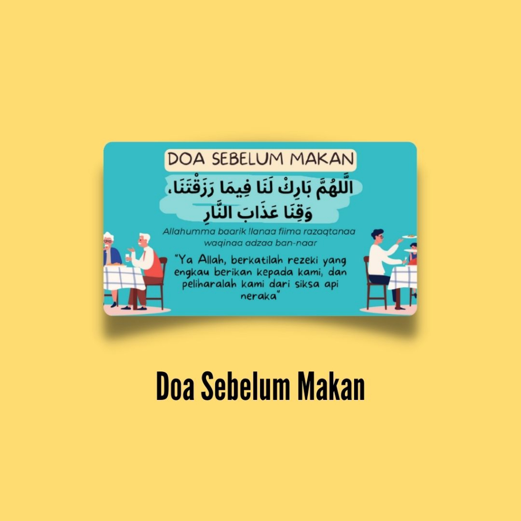 Colourful Sticker Doa Harian Pelbagai Warna Doa Makan/Doa Tidur ...