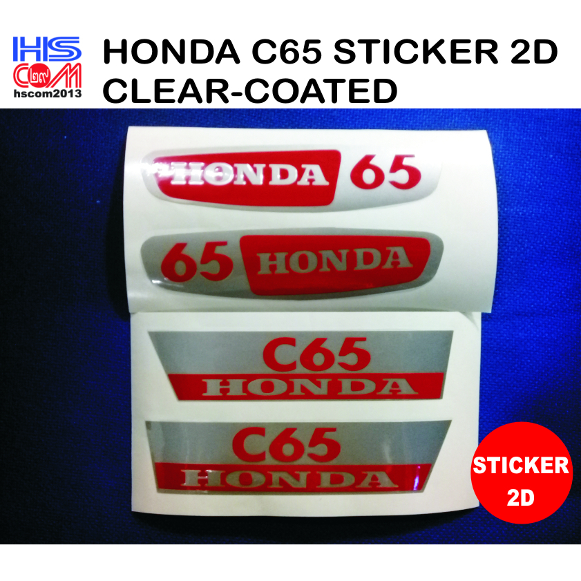 20230209-250 HONDA C65 STICKER STIKER 2D CLEAR-COATED | Shopee Malaysia