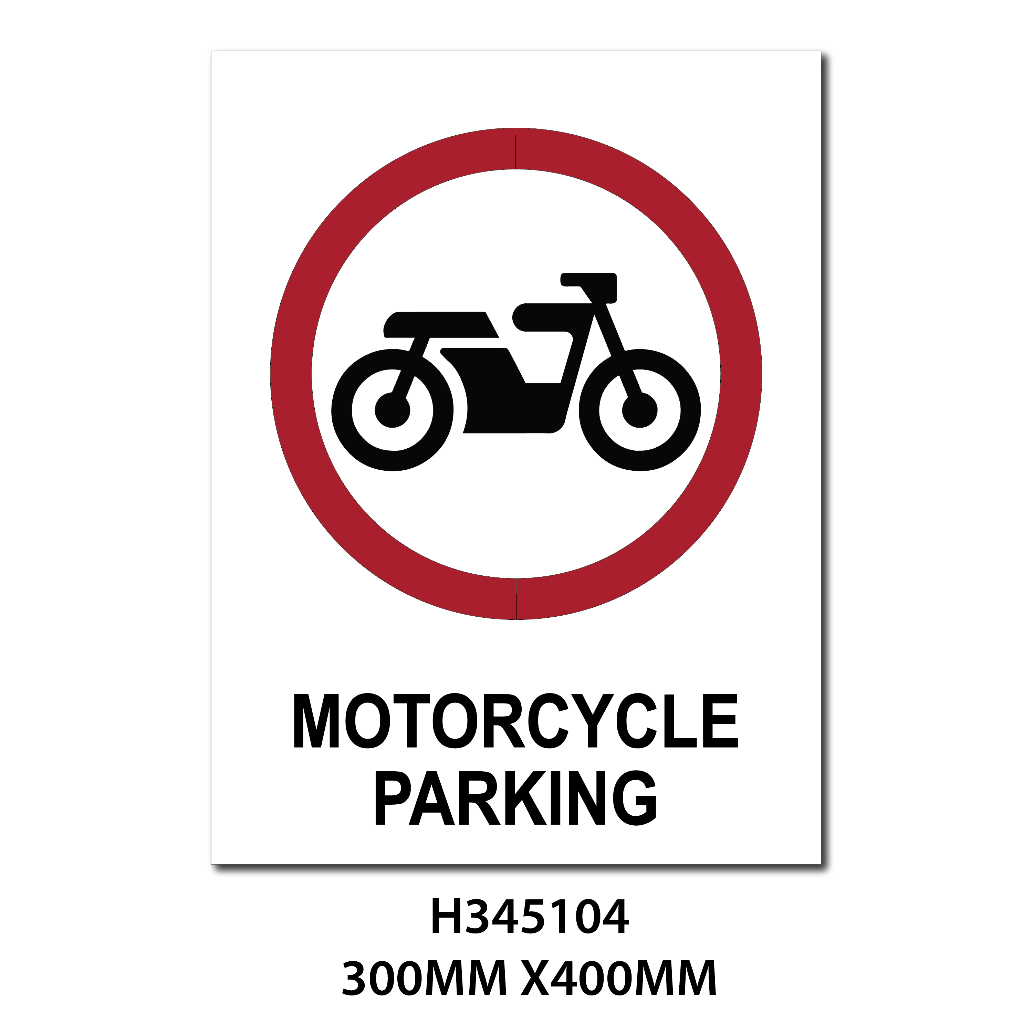MOTORCYCLE PARKING, NO MOTORCYCLE PARKING HIGH IMPACT SIGN BOARD ...